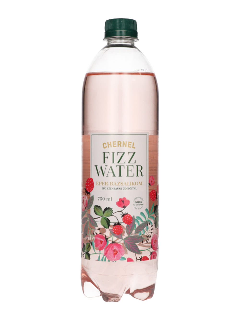 Fizz Water ízesített víz eper-bazsalikom - 750 ml