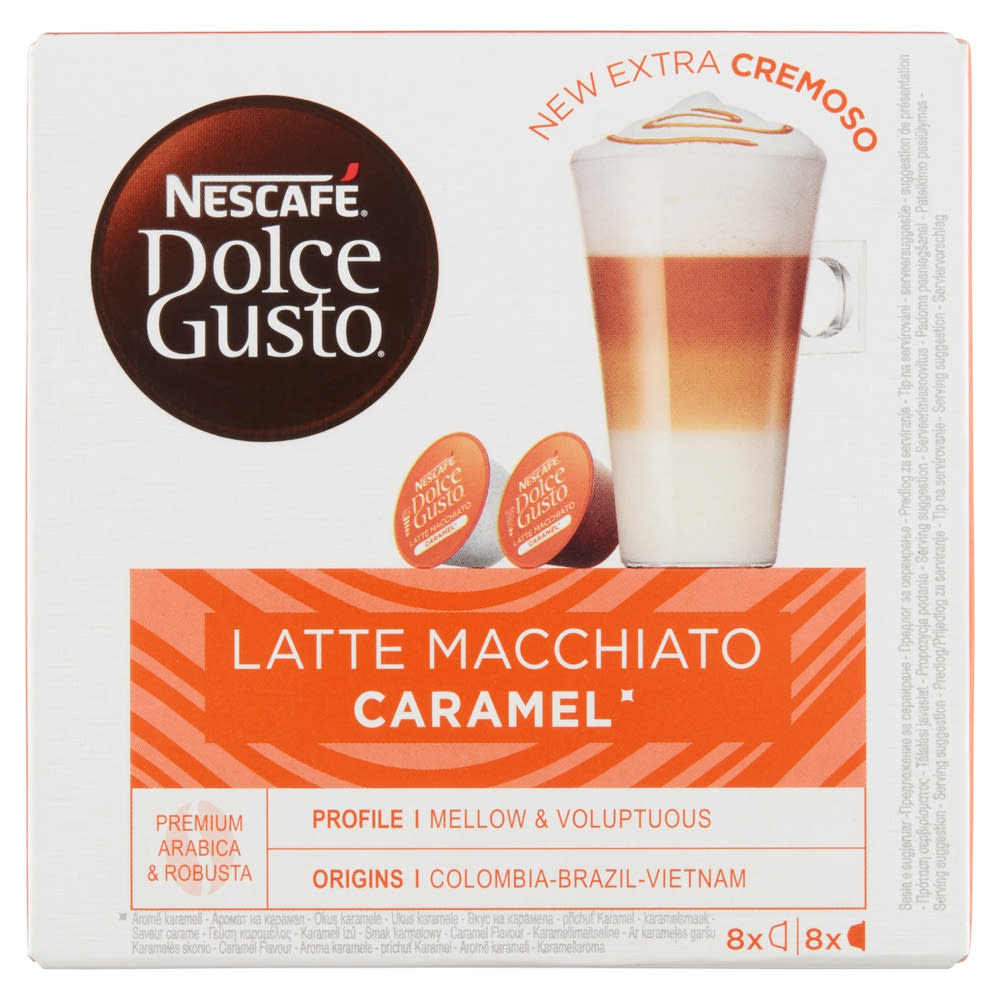Nescafe Latte Machiatto Caramel Dolce Gusto kávékapszula - 16 db Nescafe Latte Machiatto Caramel Dolce Gusto kávékapszula - 16 db