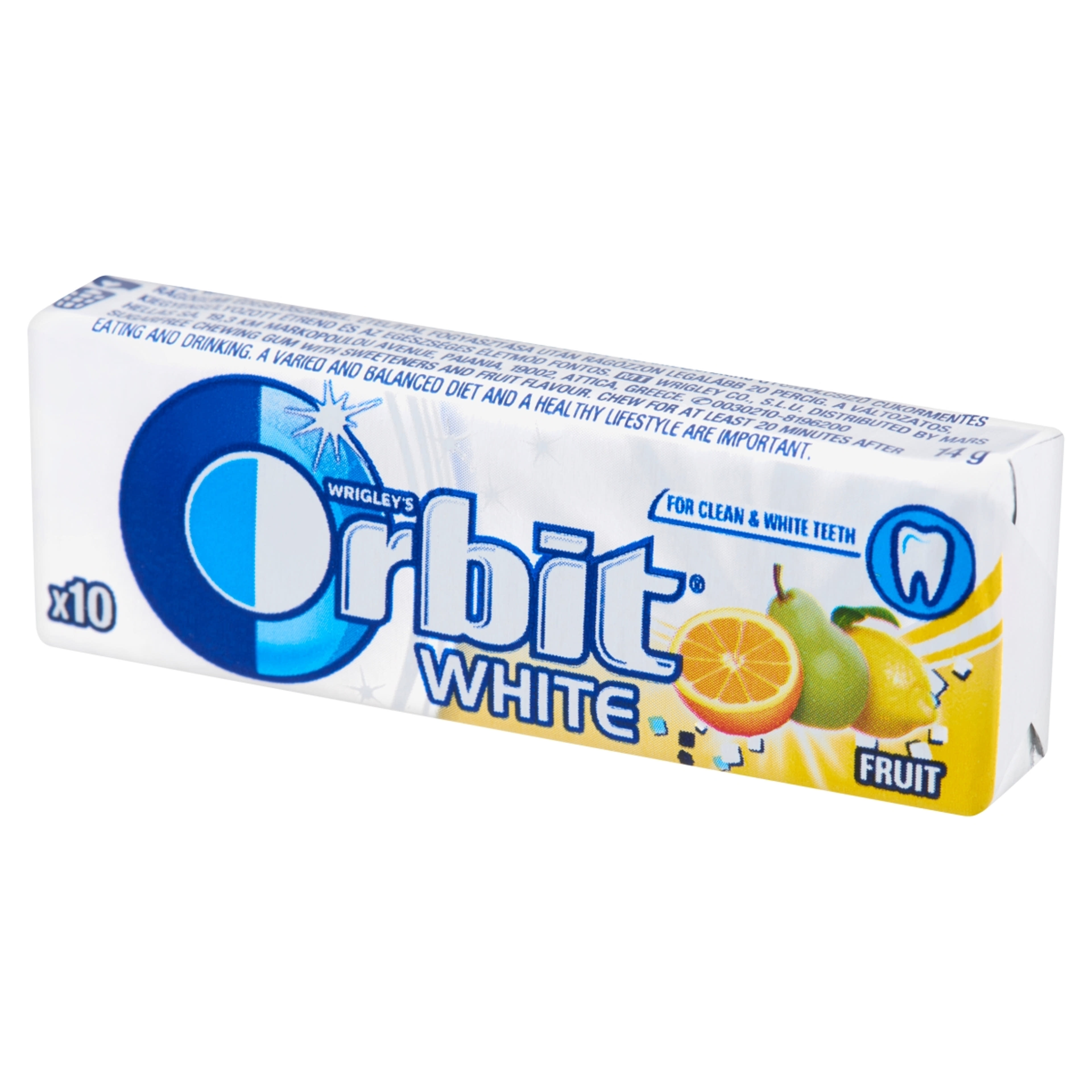 Orbit drazsé white fruit - 14 g