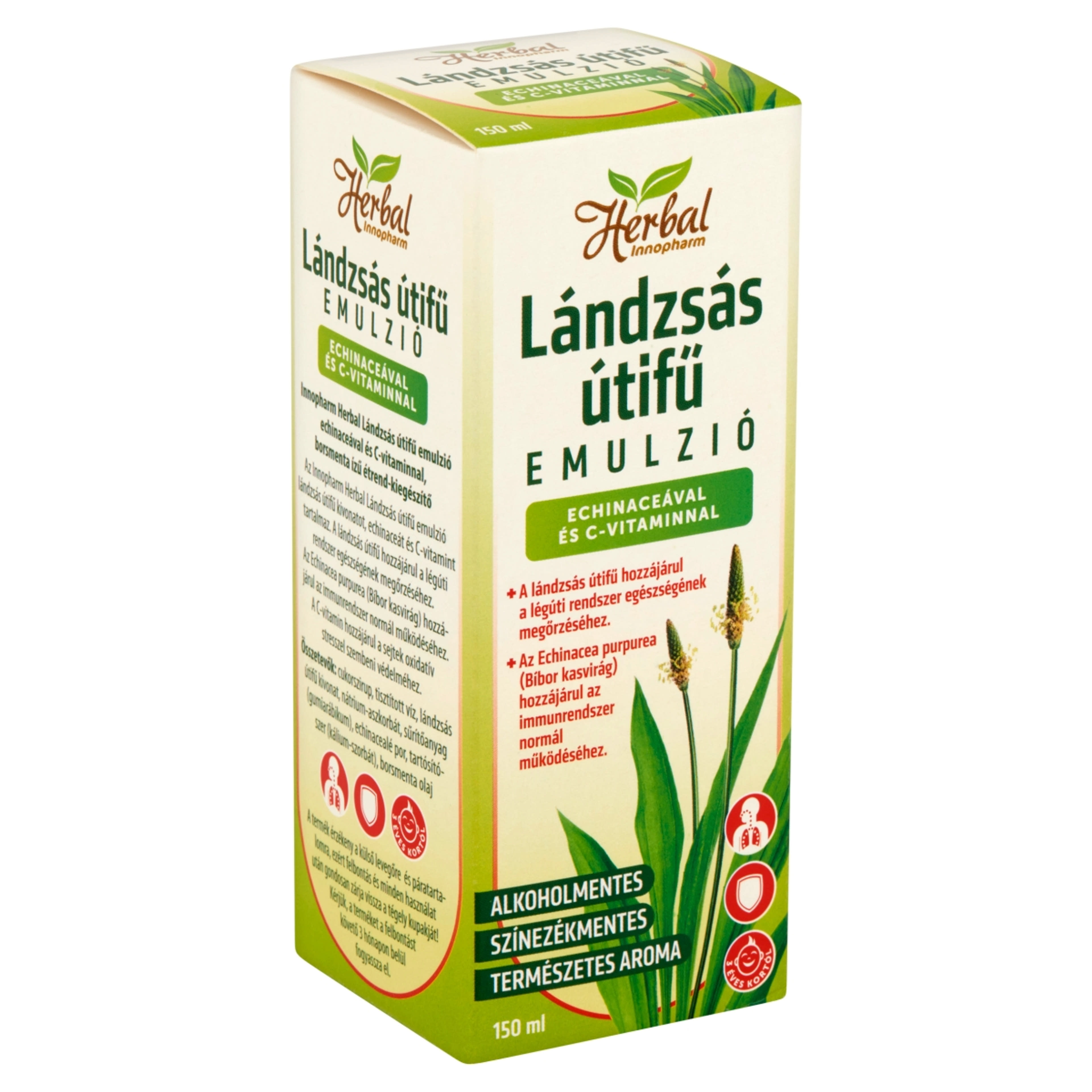 Innopharm Herbal Lándzsás Útifu Echinaceával Szirup - 150 ml