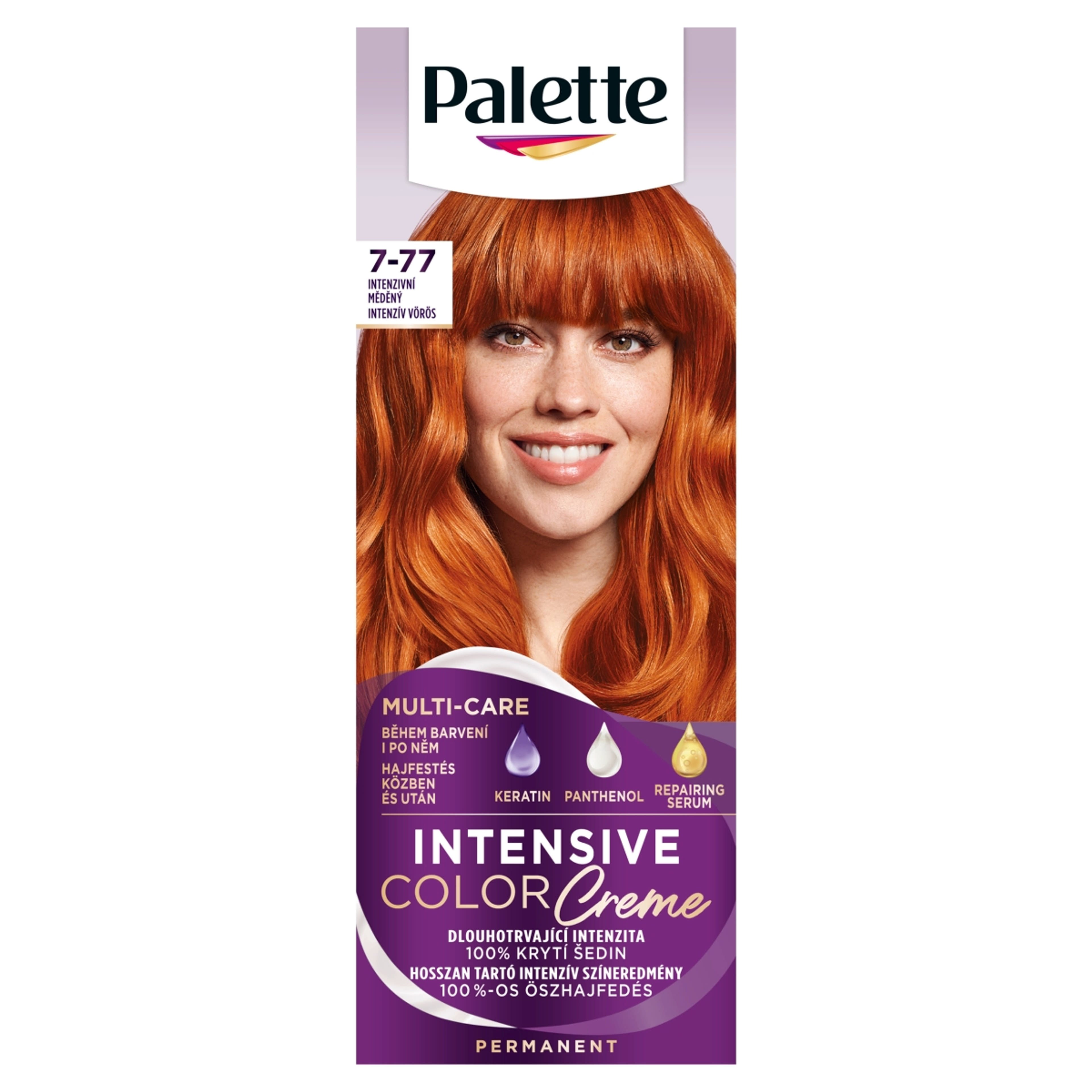 Schwarzkopf Palette Intensive Color Creme hajfesték 7-77 intenzív vörös ...